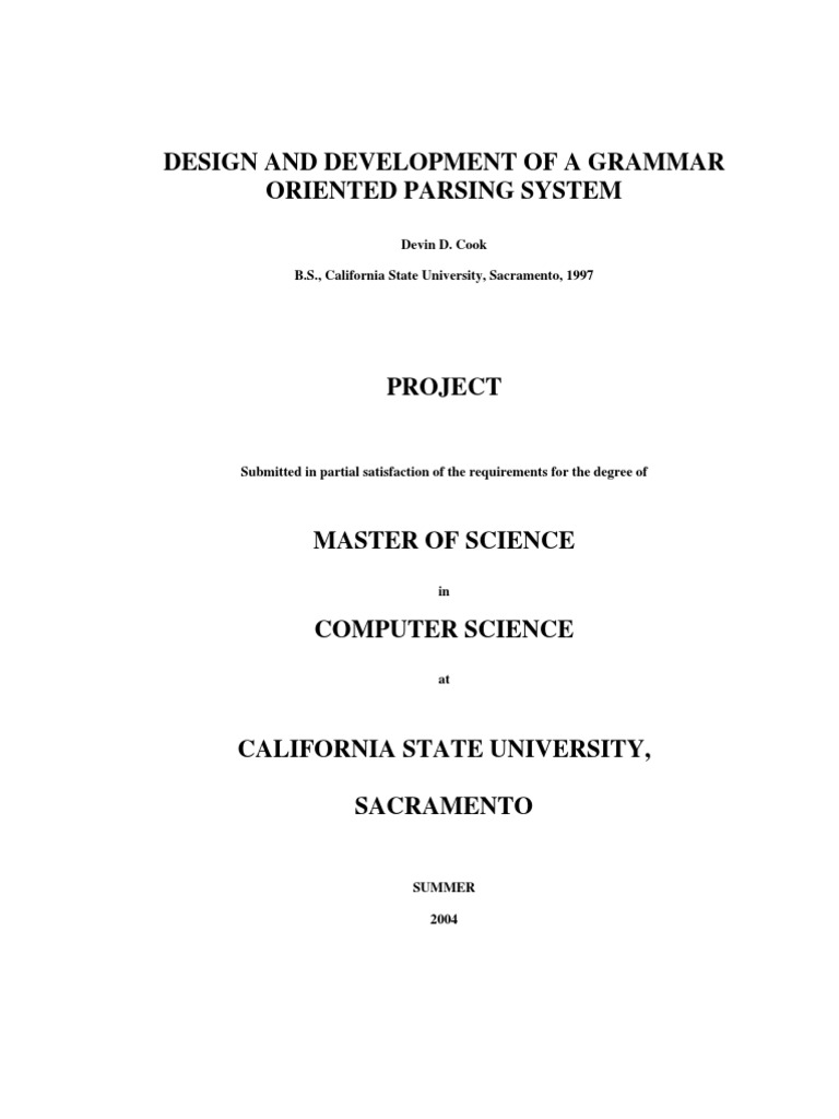GOLD Parser Devin Cook Masters Project | PDF | Parsing | Computer Science
