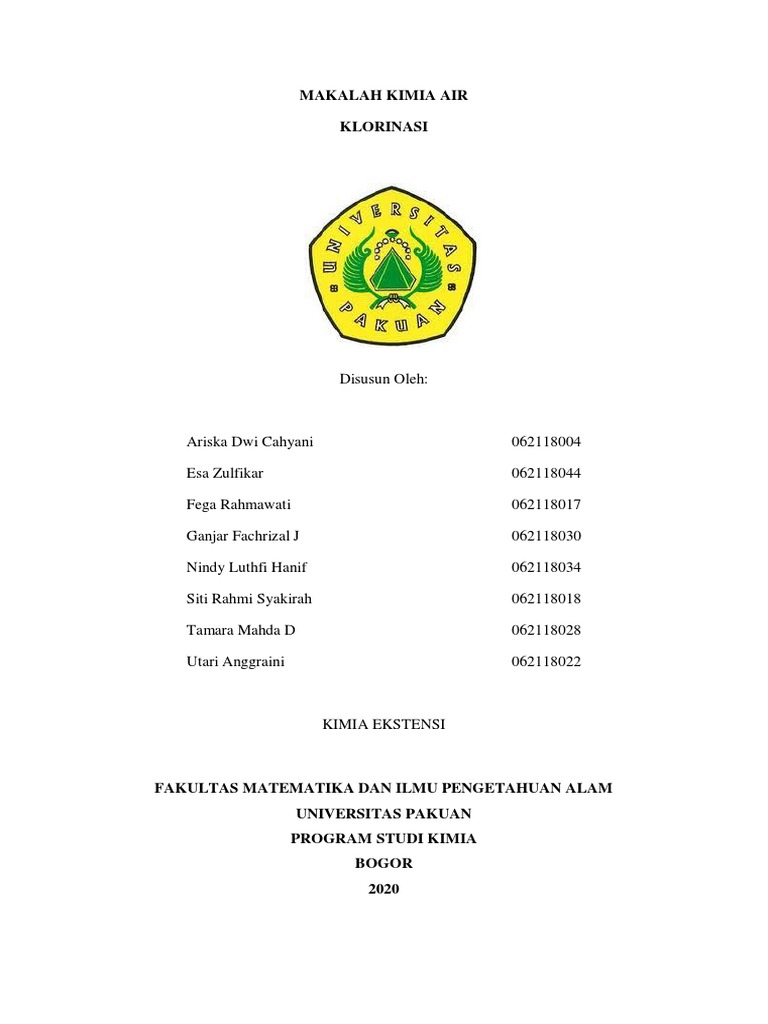 Kelompok 8 - Makalah Klorinasi | PDF