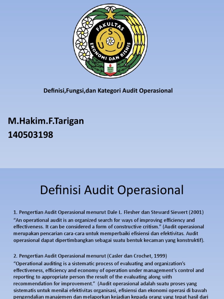 Audit Operasional | PDF | Karier & Perkembangan | Pengelolaan Keuangan ...