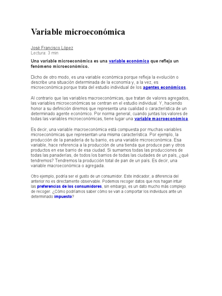 Variable Microeconómica | PDF