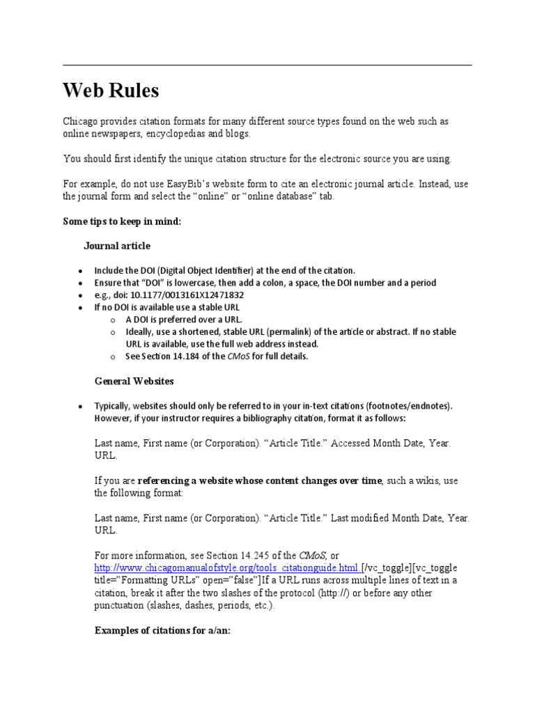 Web Rules: Some Tips To Keep in Mind: Journal Article | PDF | A Manual ...