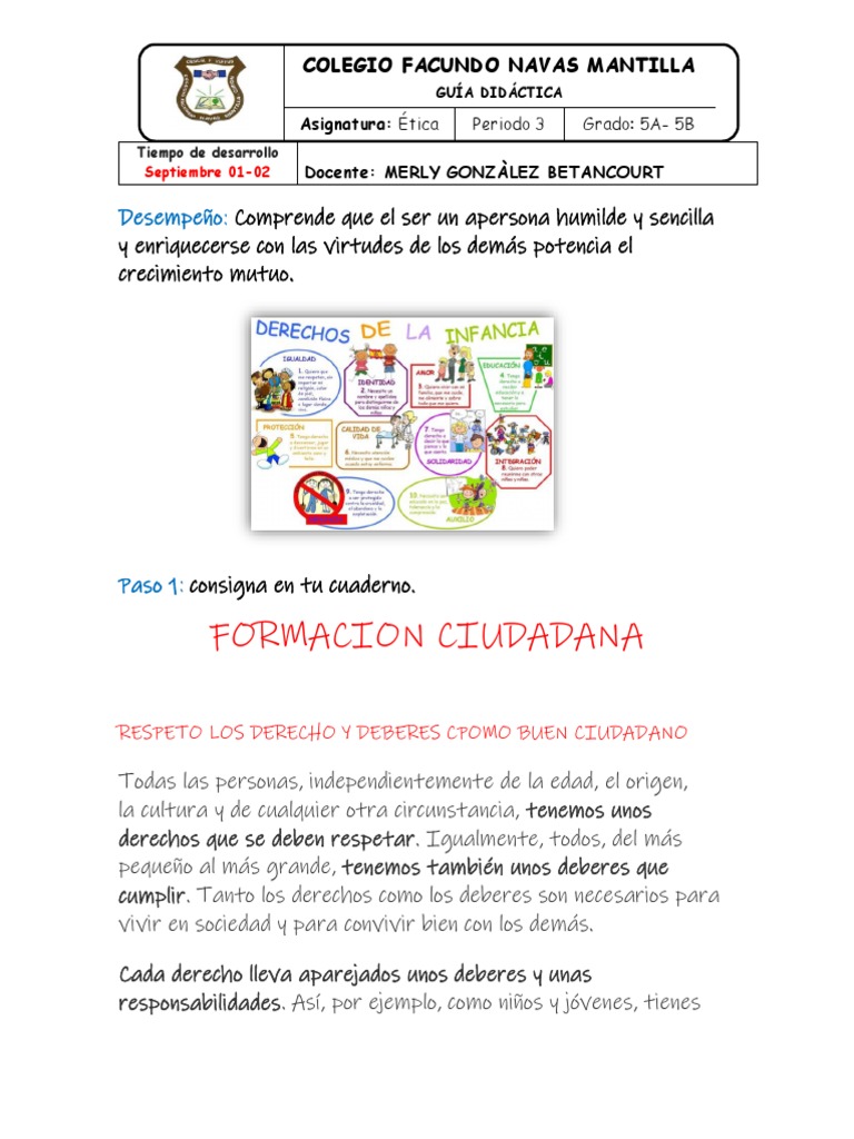 Formacion Ciudadana 5 Pdf Instituciones Sociales Ciencias Sociales