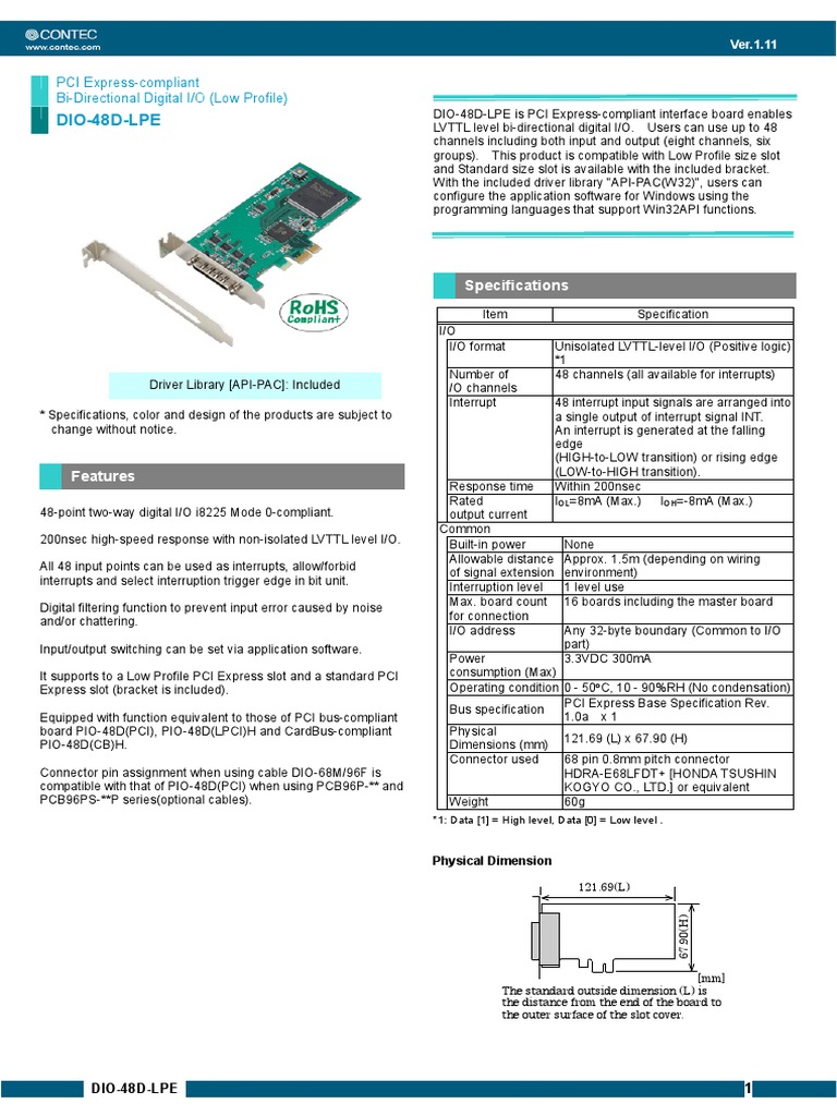 Dio 48D Lpe | PDF | Input/Output | Device Driver