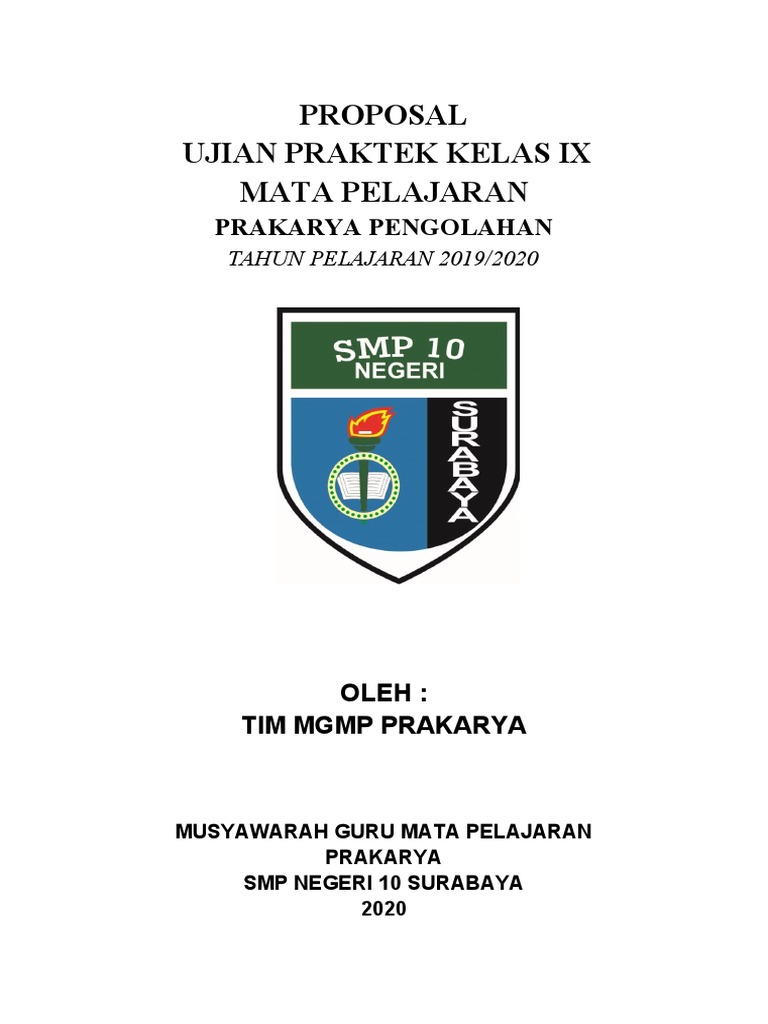 Proposal Ujian Praktek Prakarya Kelas 9 | PDF