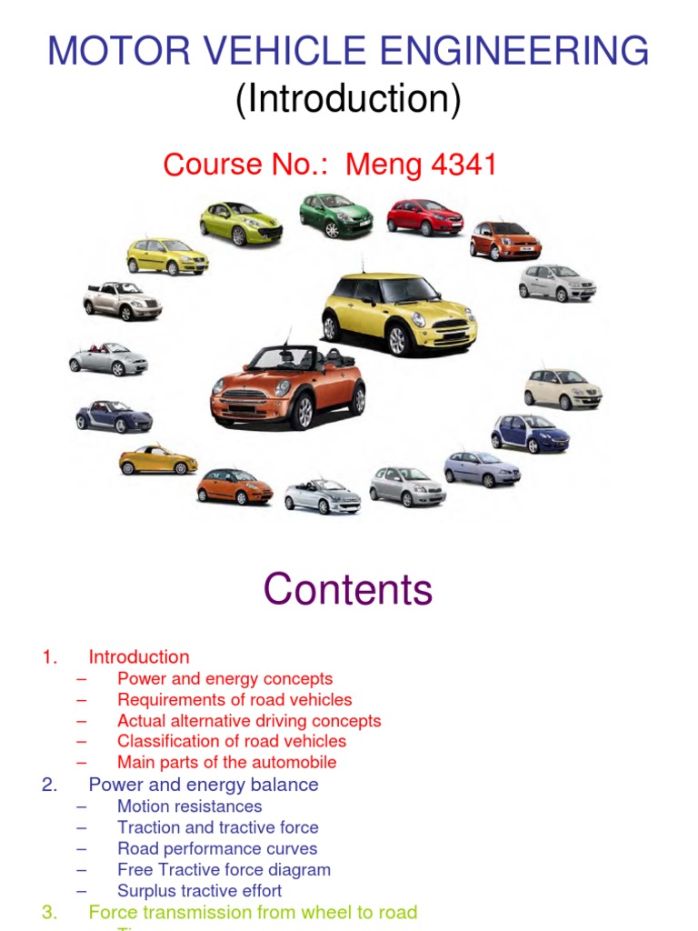 Motor Vehicle Engineering | PDF | Axle | Transmission (Mechanics)