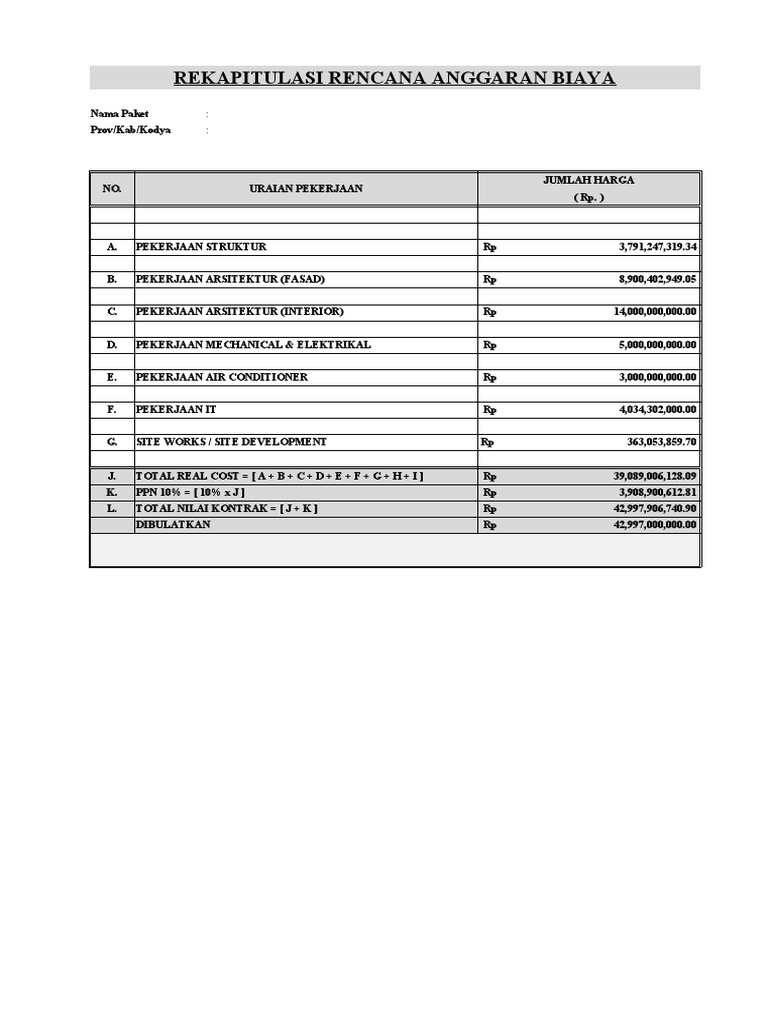 RAB Kasar Struktur | PDF