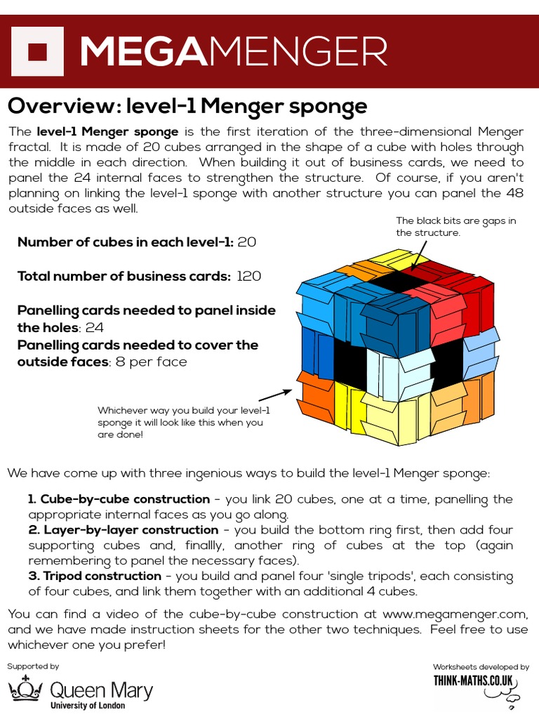 Level-1 Menger Sponge - Overview