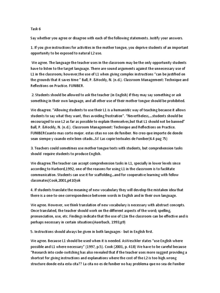 Task 6 y 7 Assignment 26 | PDF | Classroom Management | English Language
