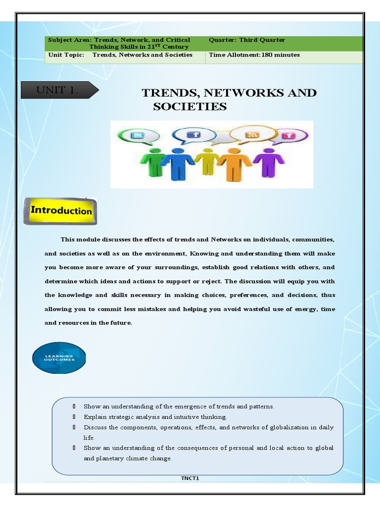 Trends Module 1 2 | PDF | Emergence | Economics