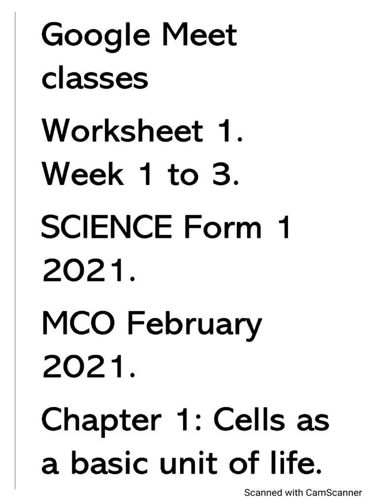 Form 1 Science | PDF
