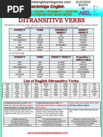 Ditransitive Verbs (List) | PDF | Verb | Object (Grammar)