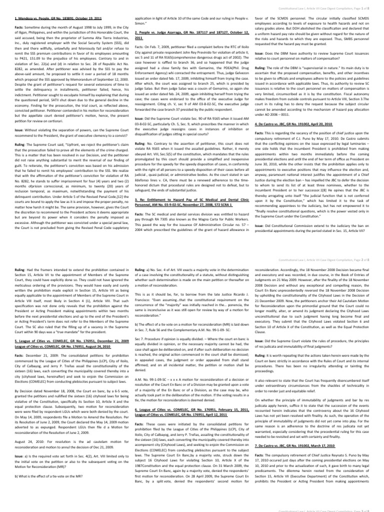 Supreme Court Case Digest Overview | PDF | Mootness | Supreme Court Of ...
