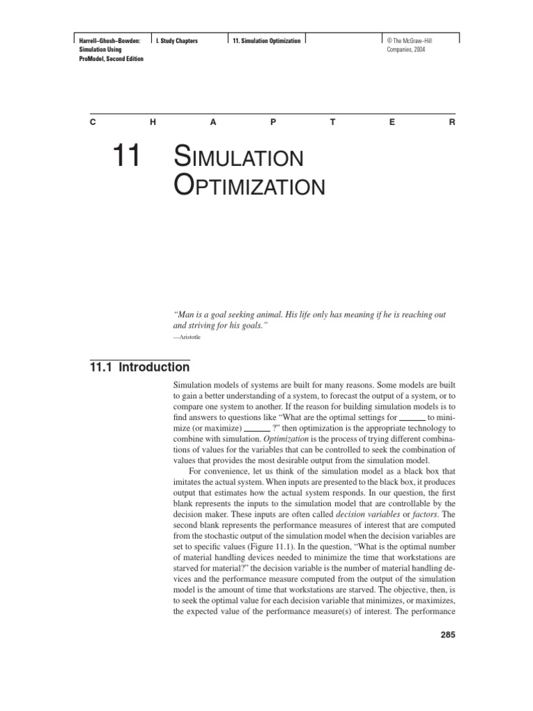 11 - Simulation Optimization | PDF | Mathematical Optimization | Simulation