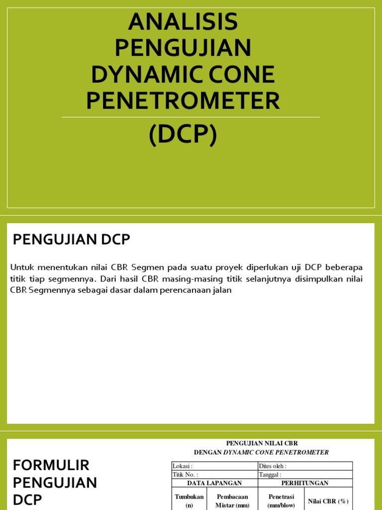 Analisis Pengujian DCP | PDF