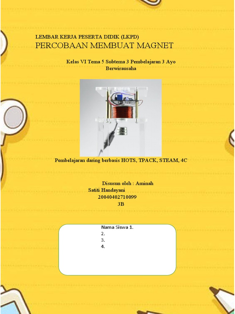 Percobaan Membuat Magnet: Lembar Kerja Peserta Didik (LKPD) | PDF