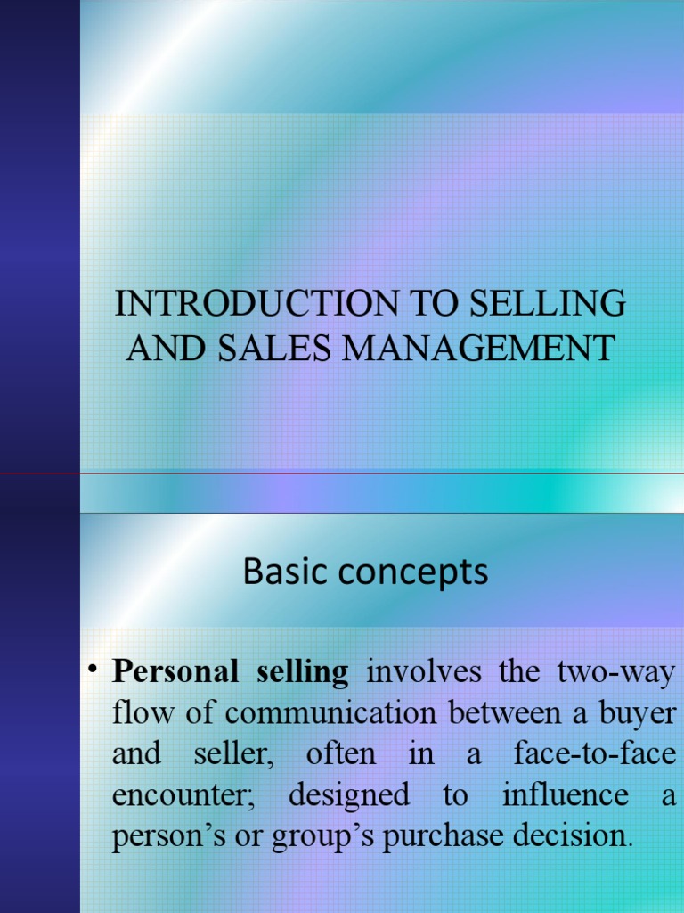 Introduction To Selling and Sales Management | PDF | Sales | Competence ...