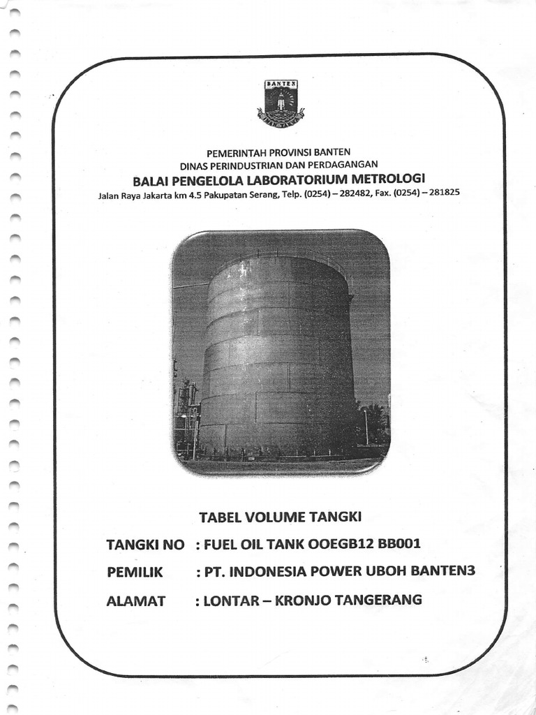 Tabel Tanki A | PDF