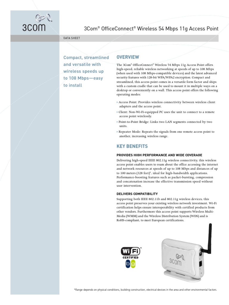 3com_400988 | Wi Fi | Wireless Access Point