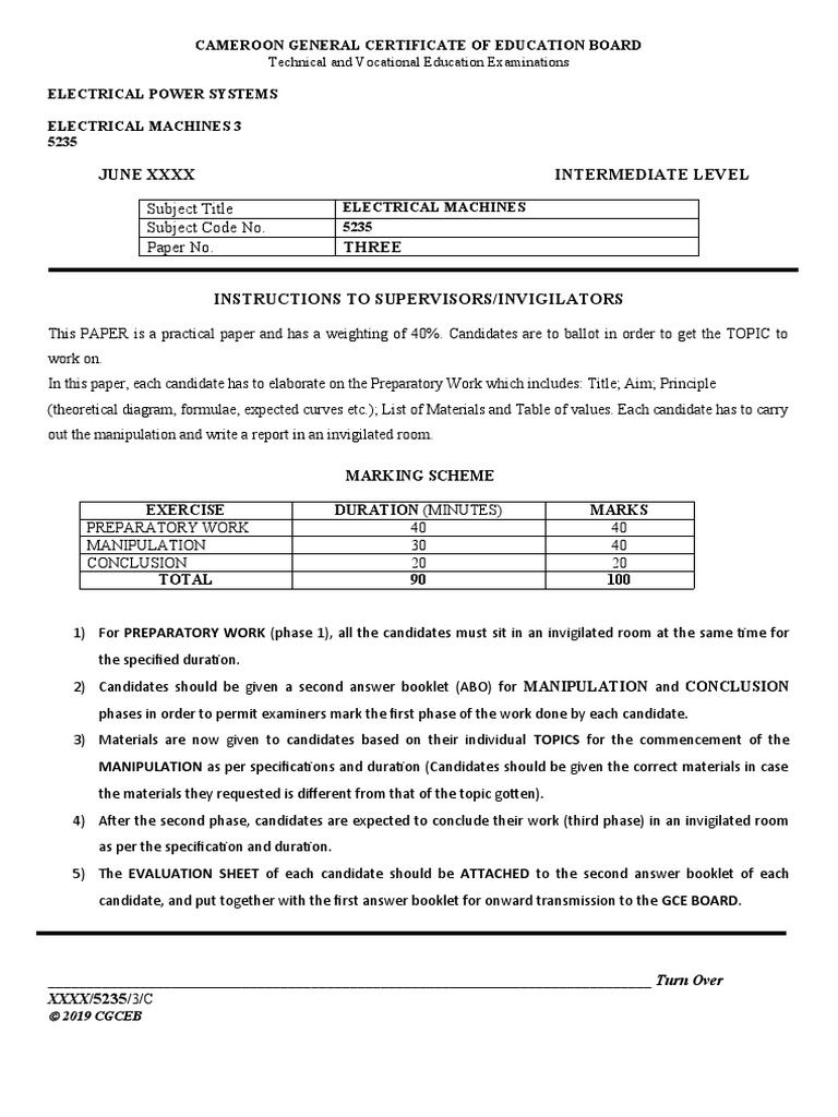 Subject Title Subject Code No. Paper No.: June XXXX Intermediate Level ...