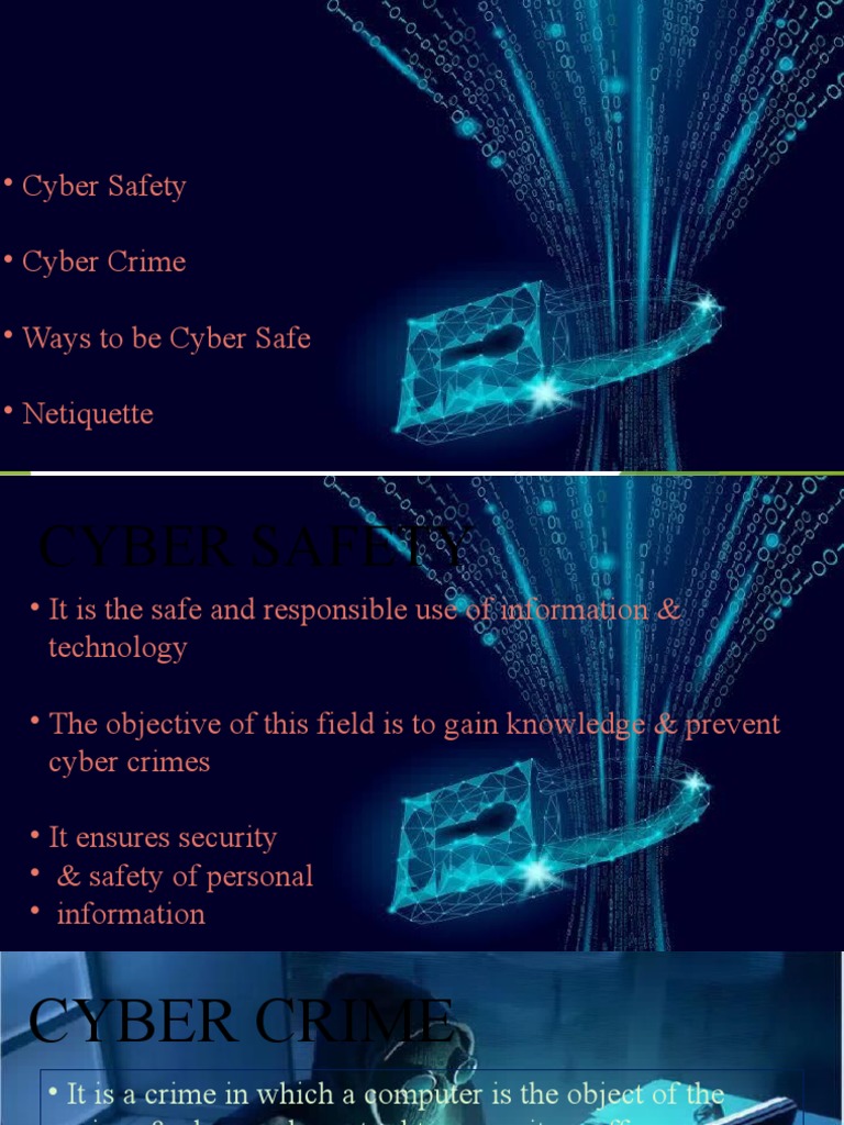Cyber Safety - Cyber Crime - Ways To Be Cyber Safe - Netiquette | PDF