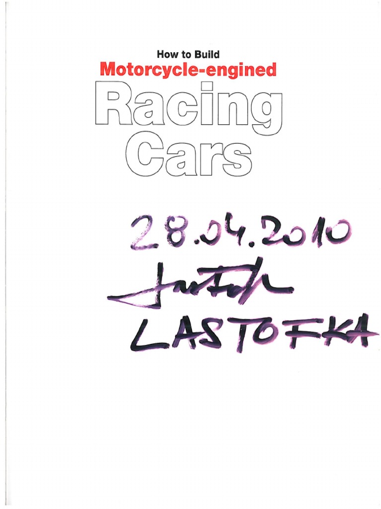 How To Build Motorcycle Engined Racing Cars | PDF