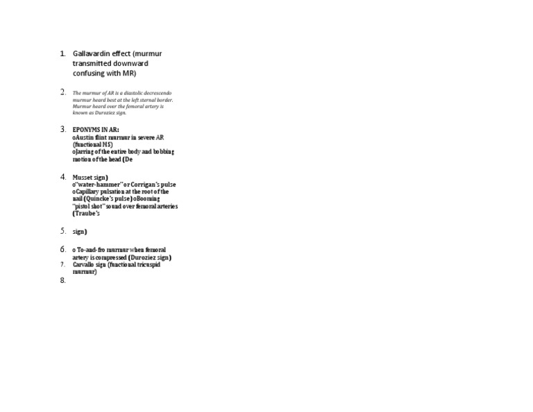 Gallavardin Effect (Murmur Transmitted Downward Confusing With MR) 2 ...