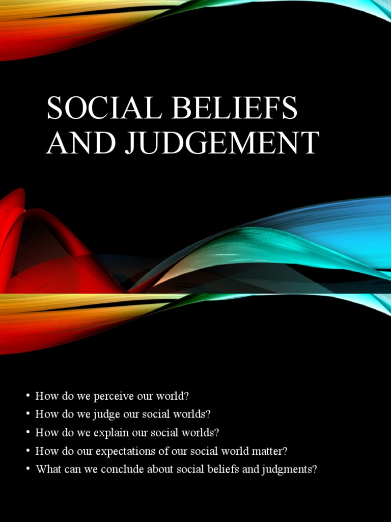Social Beliefs and Judgement | PDF | Heuristics In Judgment And ...