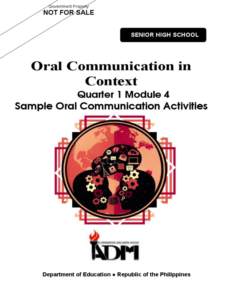 G11 - Q1 - Mod4 - Sample Oral Communication Activities - Version 3 | PDF | Nonverbal ...