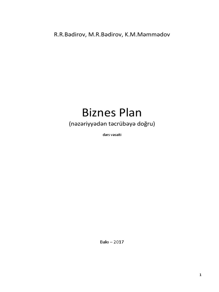 Biznes Plan | PDF