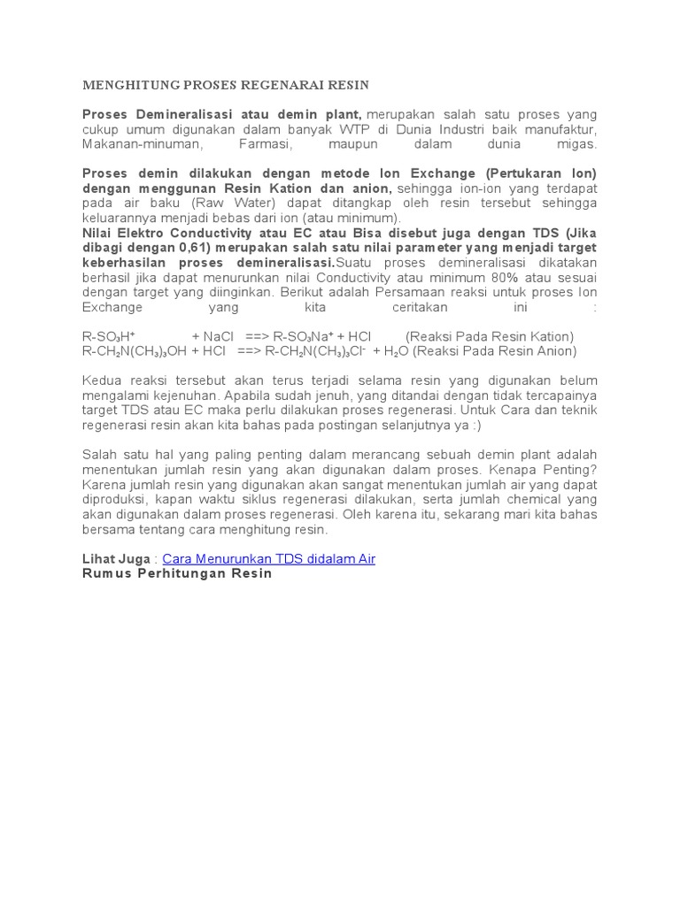 Cara - Menghitung REGENERASI | PDF