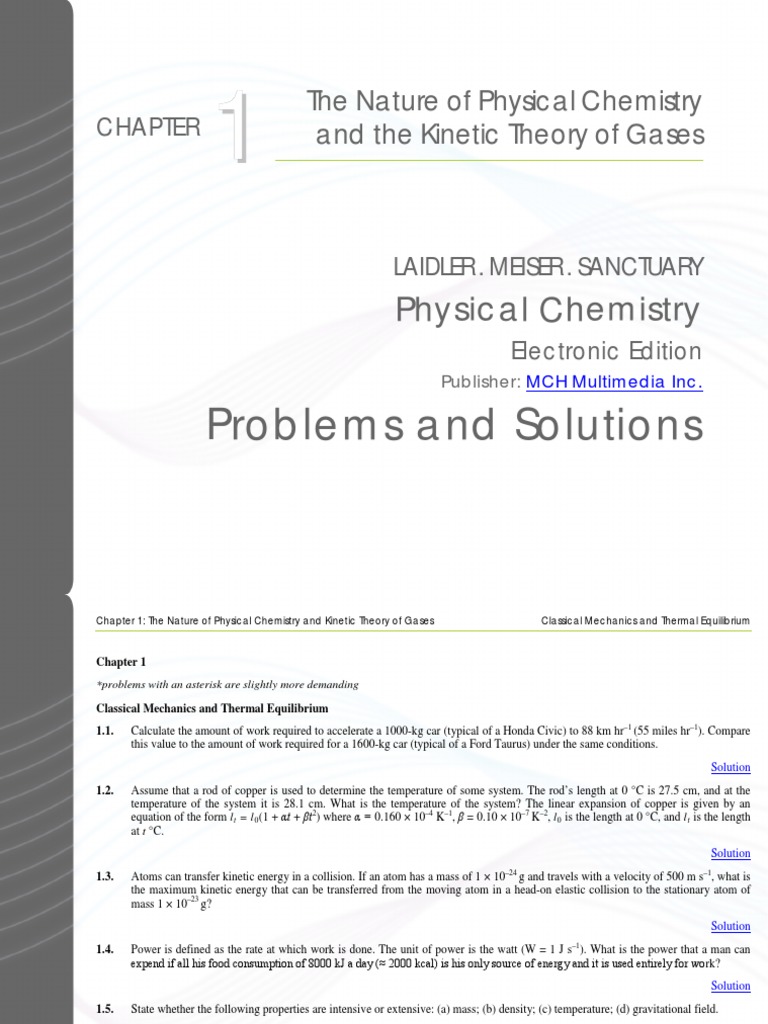 Phychem Problems | PDF | Gases | Pressure