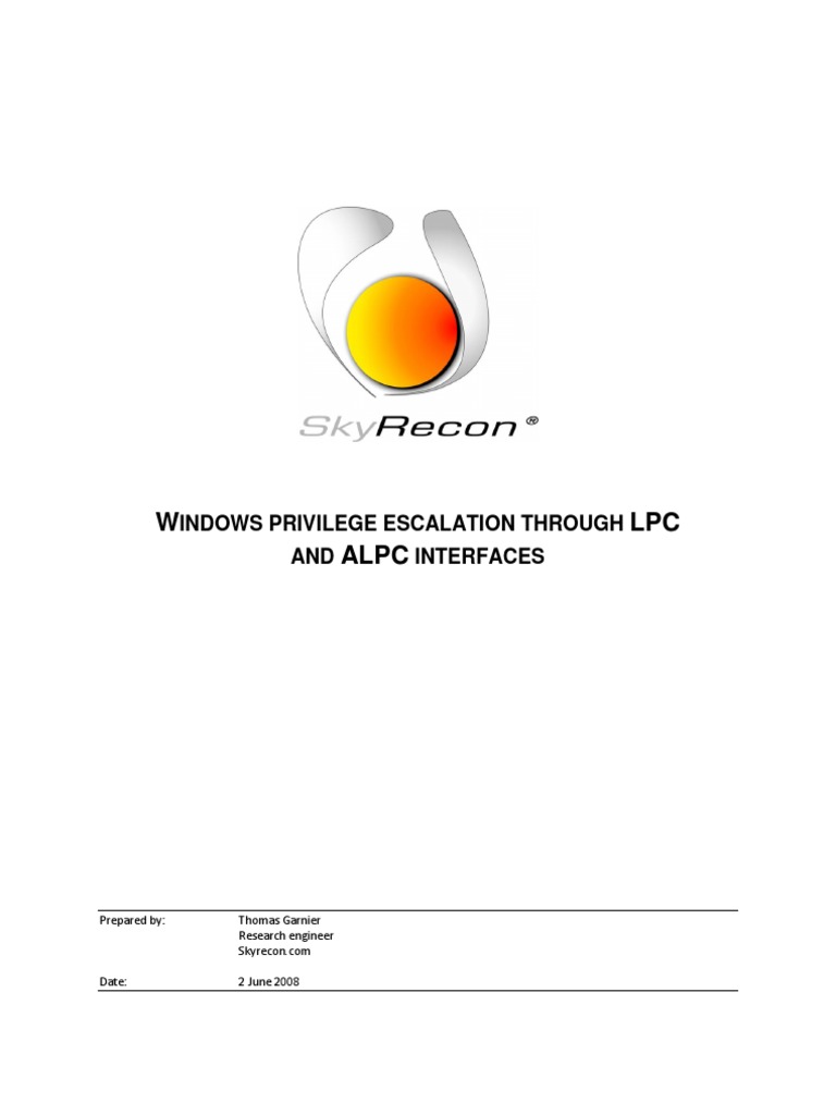 LPC ALPC Paper | PDF | Kernel (Operating System) | Application ...
