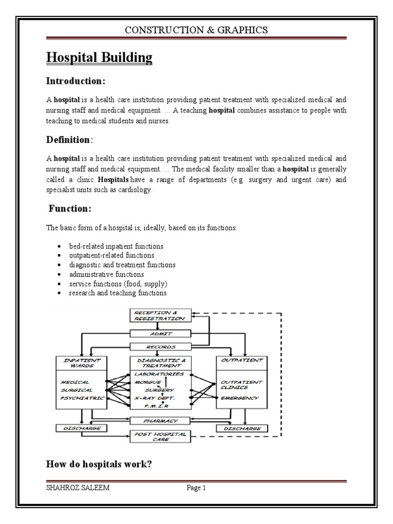 Hospital Building: Construction & Graphics | PDF | Hospital | Physician