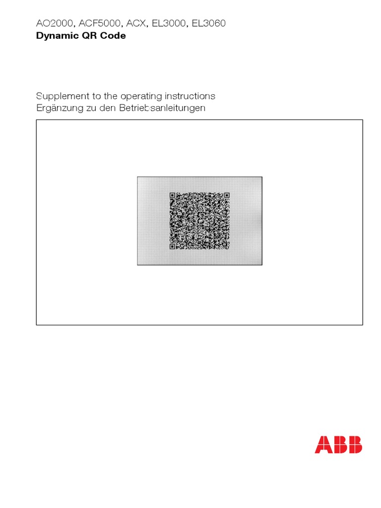 Dynamic QR Code: AO2000, ACF5000, ACX, EL3000, EL3060 | PDF | Qr Code ...