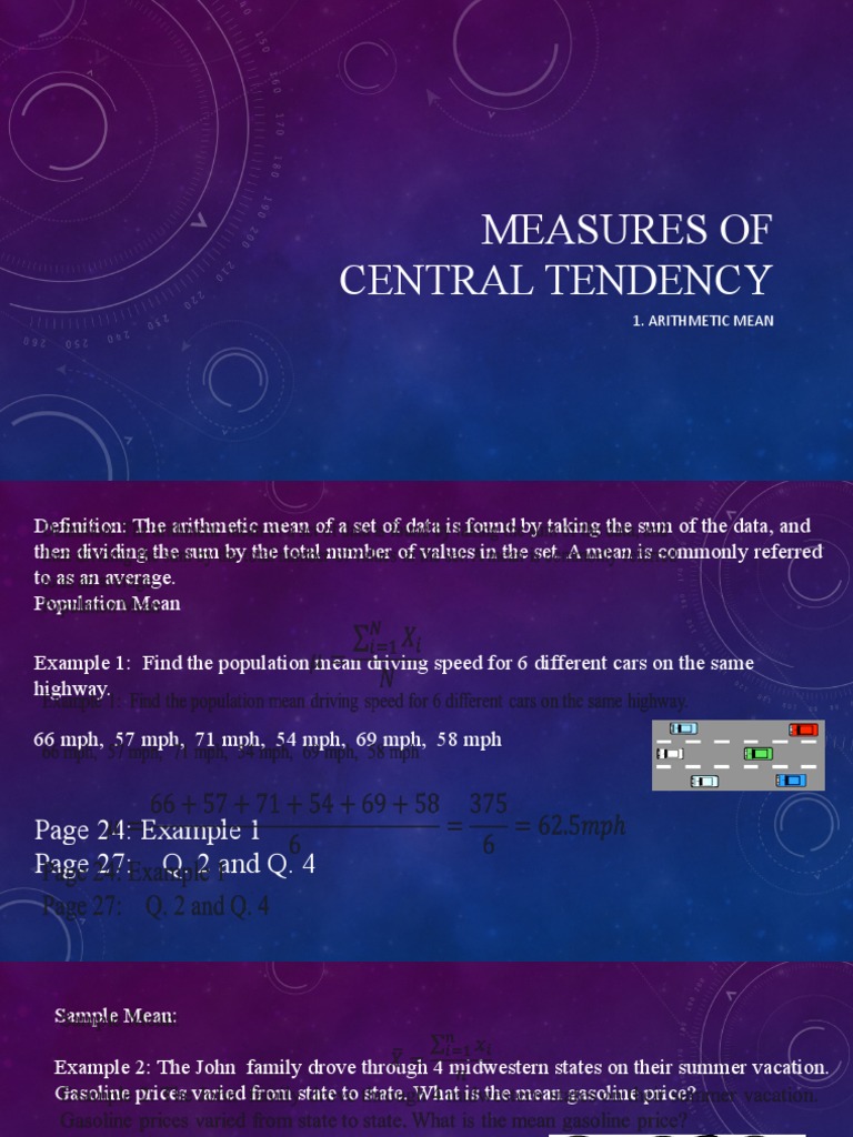 How To Calculate Central Tendency? | PDF | Mean | Arithmetic Mean