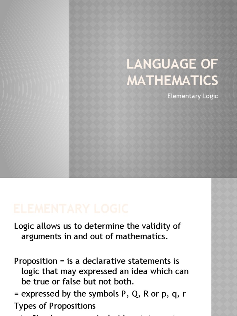 Basics of Elementary Logic | PDF | Deductive Reasoning | Logic
