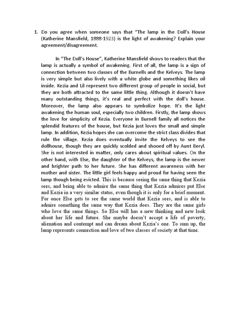 The Doll's House Question | PDF