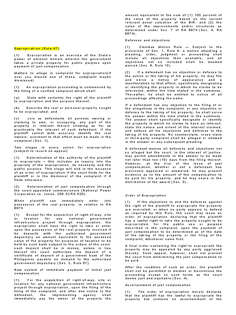 Expropriation Process and Compensation Guide | PDF | Mortgage Law ...