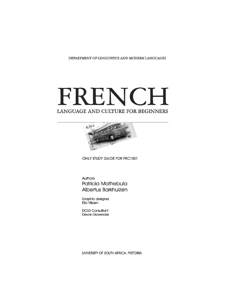 French Study Guide | PDF | Grammatical Gender | Grammatical Conjugation