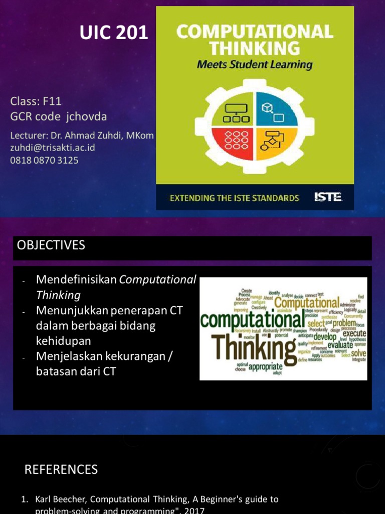 Computational Thinking: Slide-1 | PDF | Science And Technology ...