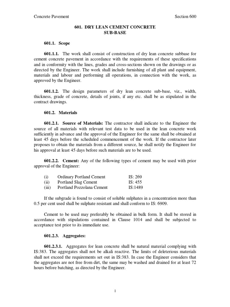 Dry Lean Concrete Sub-Base Guide | PDF | Road Surface | Construction ...