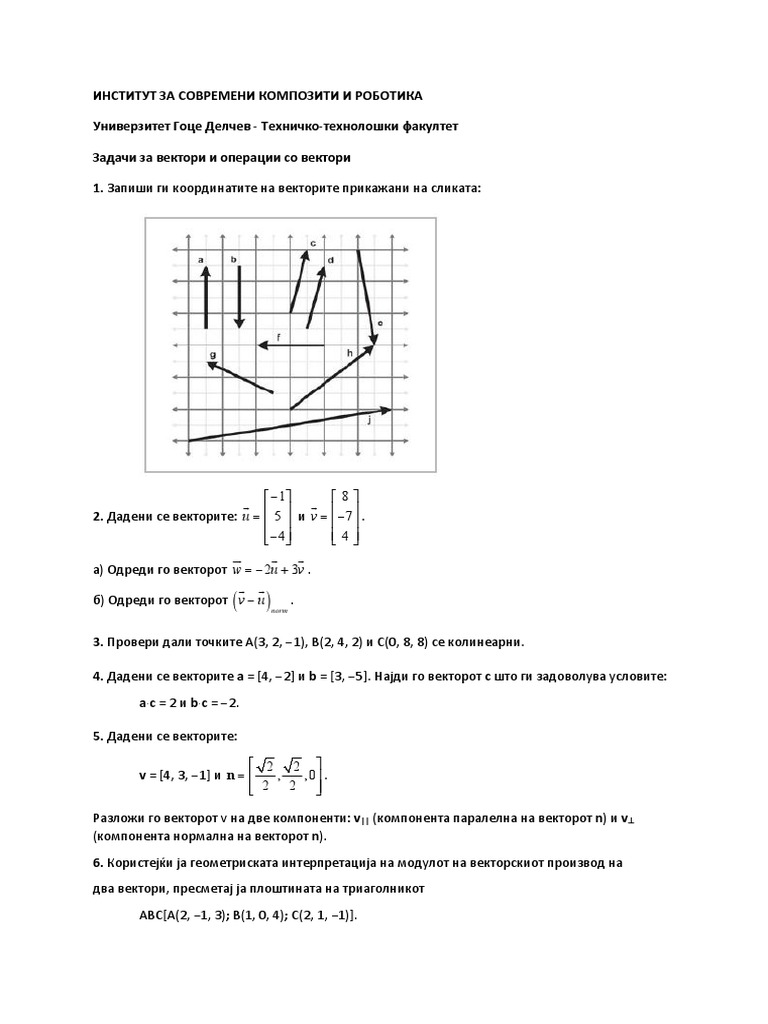 Zadaci Za Vektori | PDF