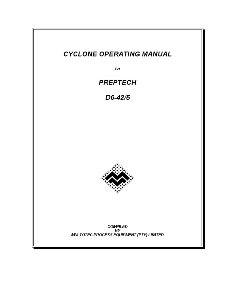 Cyclones Manual | PDF | Cyclone | Tap (Valve)