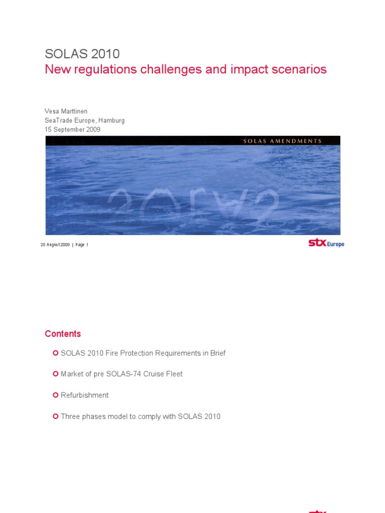 SOLAS 2010 Compliance for Cruise Ships | PDF | Ships | Cruise Ship