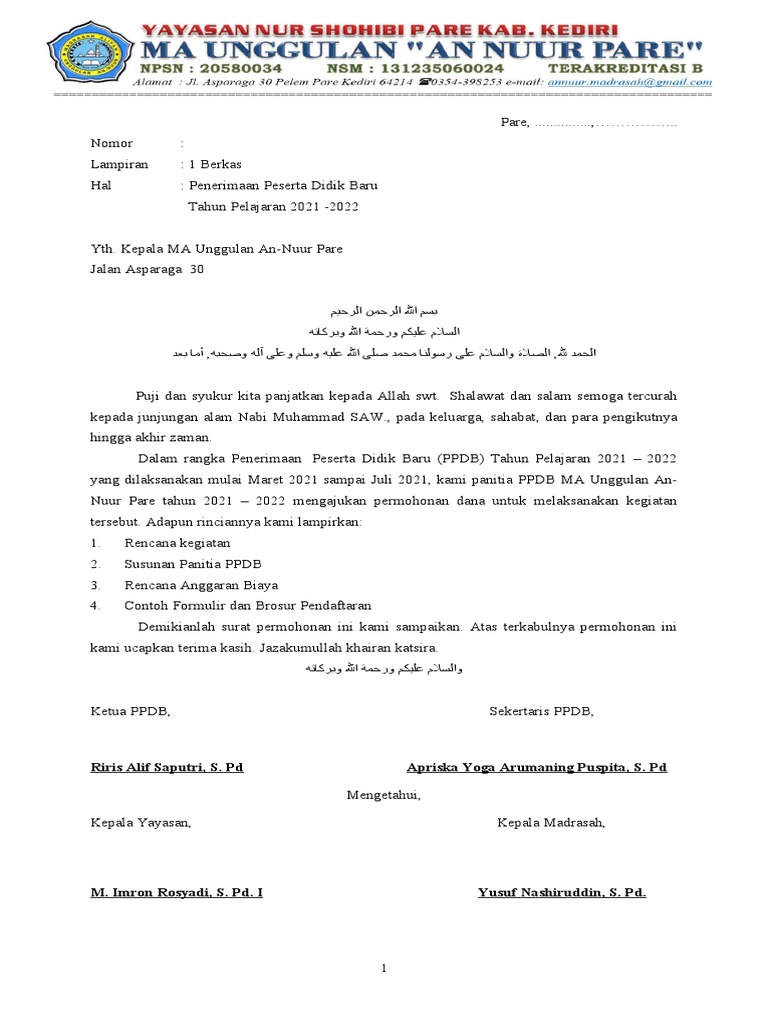 Proposal PPDB 2021-2022 | PDF