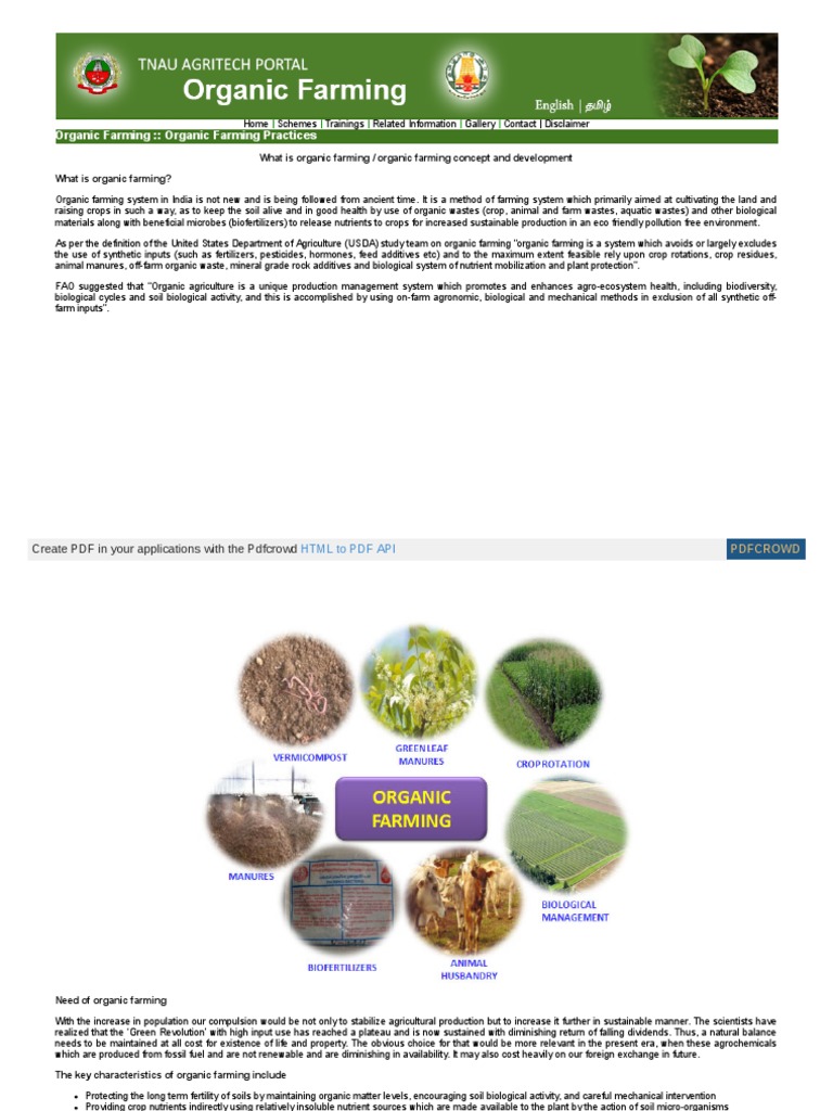 Agritech Tnau Ac in Org Farm Orgfarm Introduction HTML | PDF