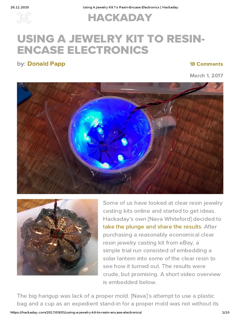 A Method To Encase An Electronic Circuit in Resin | PDF | Industrial ...