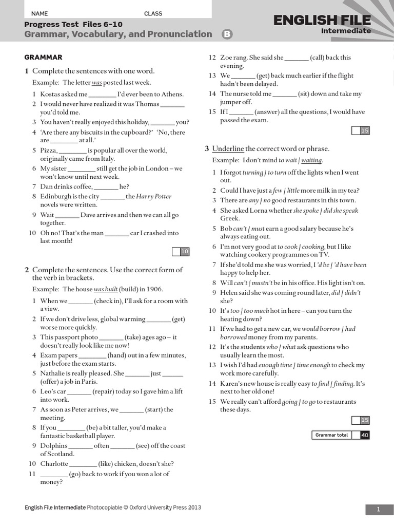 English File: Grammar, Vocabulary, and Pronunciation | PDF | Photograph