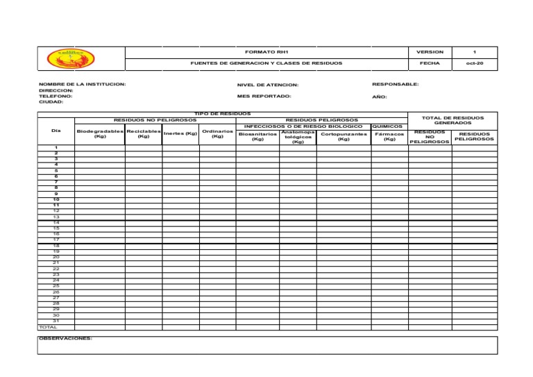 Formato RH1 Biomed S.A. | PDF