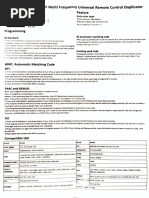 URC22B Universal Remote Control (Instruction Booklet) | PDF | Foreign ...